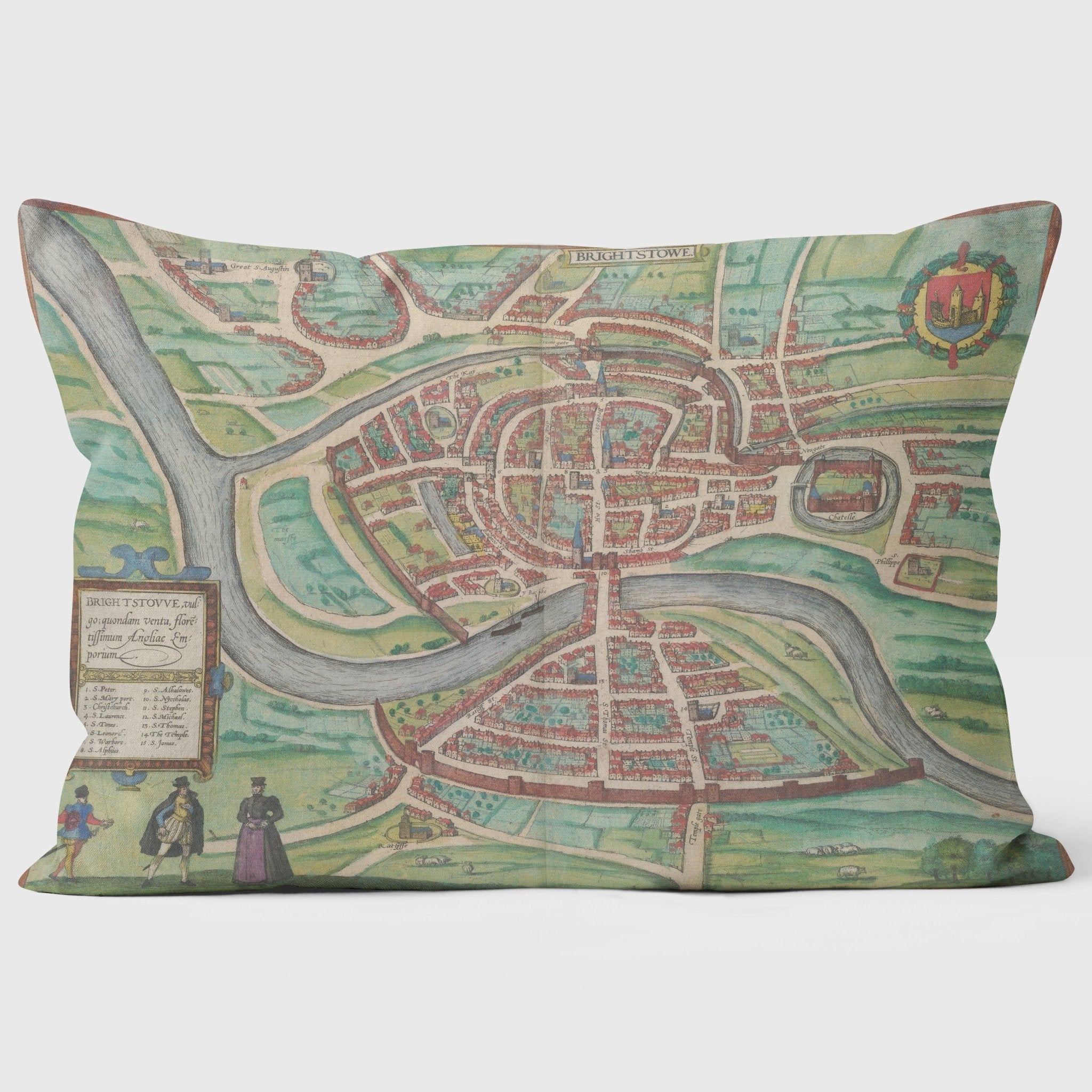 1568 Bristol Map - British Library Cushions | Designer Home Decor ...