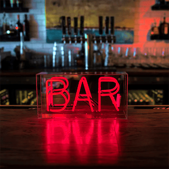Red Neon Bar Sign – Unusual Designer Gifts